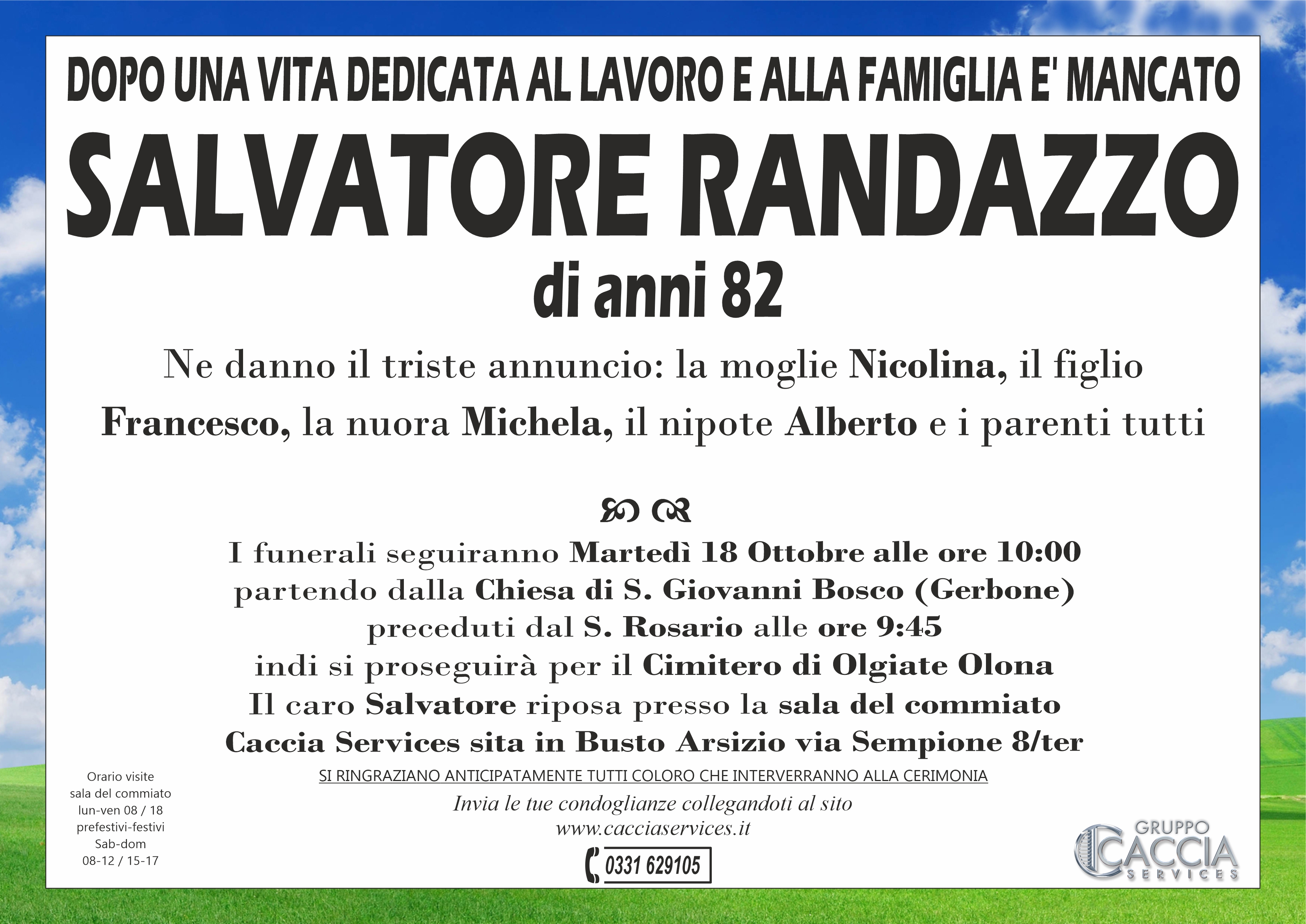 Condoglianzeonline.it il portale dedicato ai necrologi - RANDAZZO ... Condoglianzeonline.it il portale dedicato ai necrologi - RANDAZZO ...